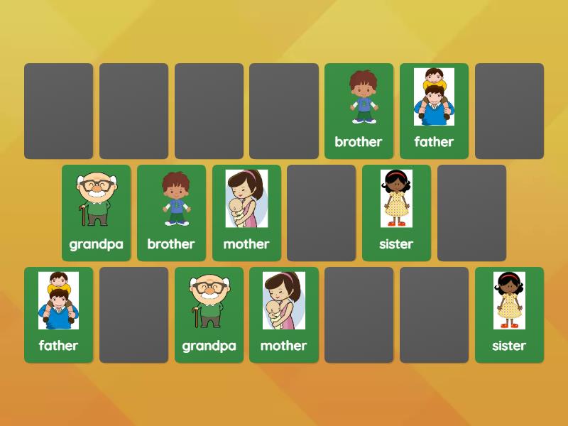 Family members - Matching pairs