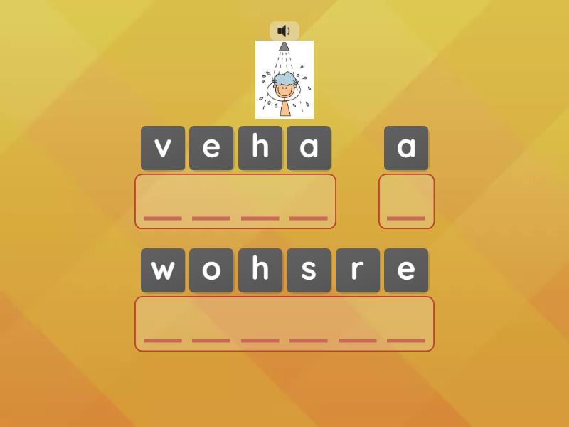 5A. Everyday activities - Anagram