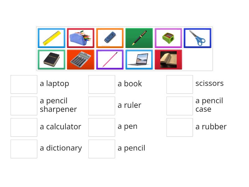 School objects - Match up