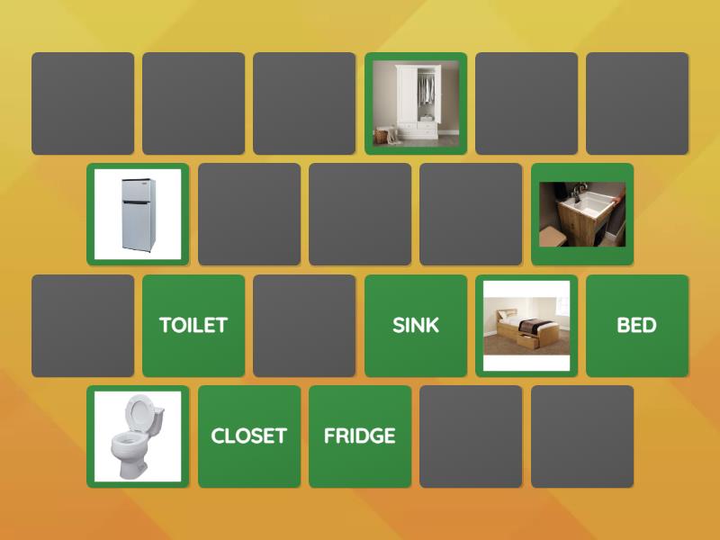 MEMORY GAME - HOUSE AND FURNITURE - Parejas