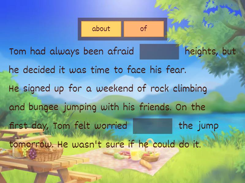 Adventure sport story - Complete the sentence
