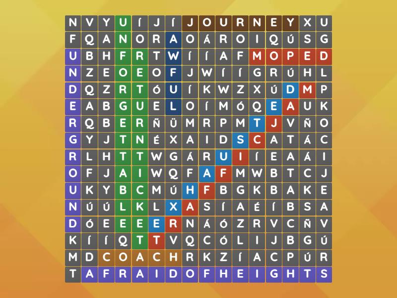 Unit 6 - Wordsearch