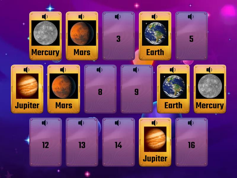 Match planets - Matching pairs