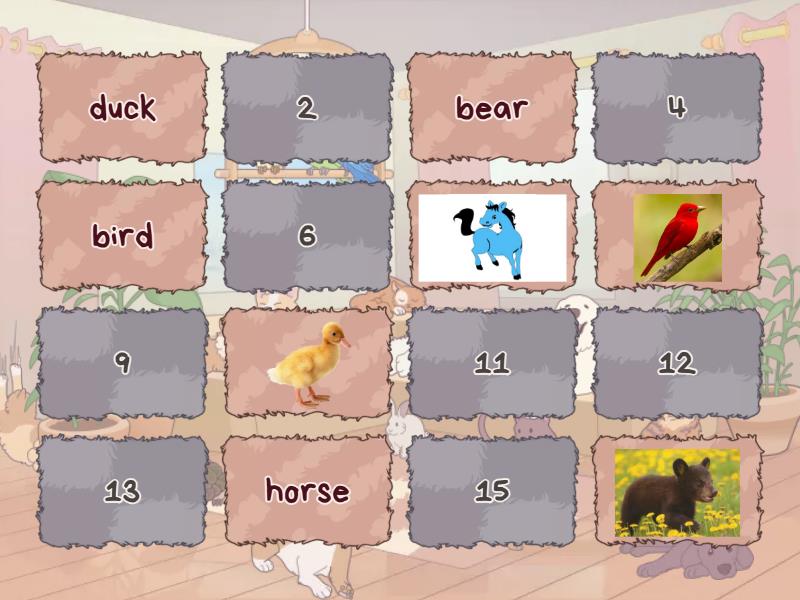Brown Bear What do you see? Animals - Matching pairs