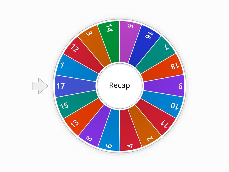 Numbers 1-18 random picker - Spin the wheel
