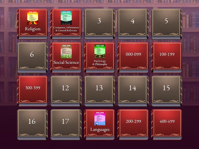 Dewey Decimal System - Matching pairs