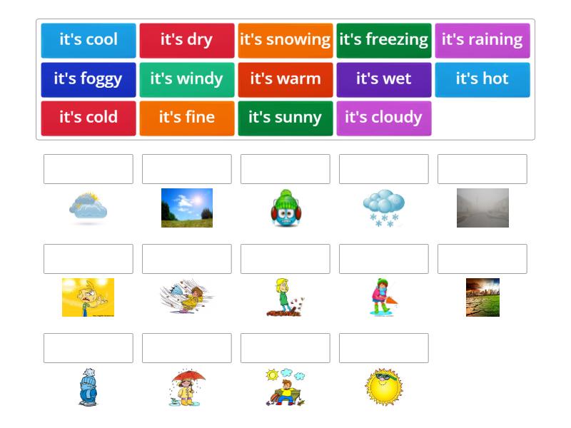 Unit 5B The Weather - Match up