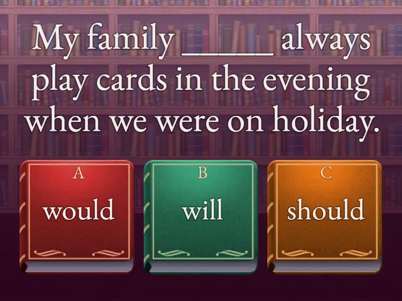 Modal verbs will / would / should - Cuestionario