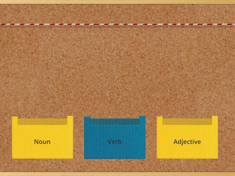 Common noun, verb and adjective level 2 - Speed sorting