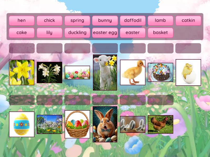 Easter - vocabulary - Match up