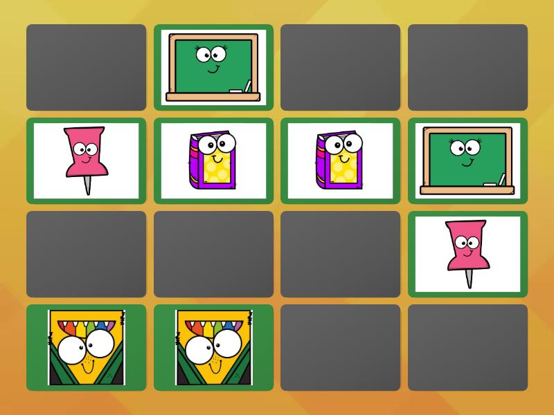 Memoria-Utiles Escolares - Matching pairs