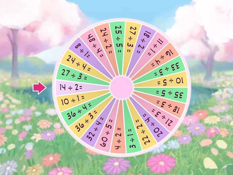 Division Facts (Basic) 1-5 - Random wheel