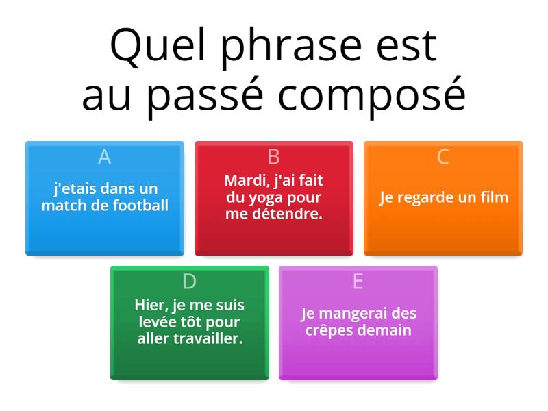 passé composé - Quiz