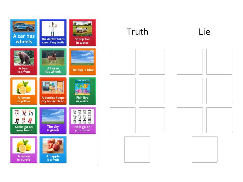 Sorting Truth and Lie Statements - Group sort