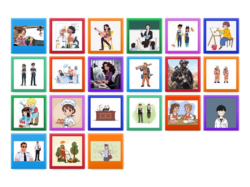 Professions - Flip tiles