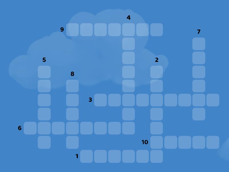 What are the words? (weekdays + feelings) - Crossword