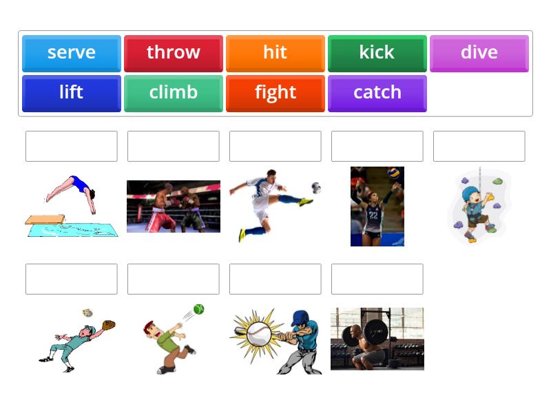 sports verbs - Match up