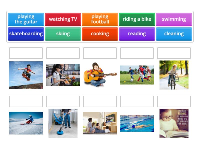 Activities( hobbies) match 3.1 - Match up