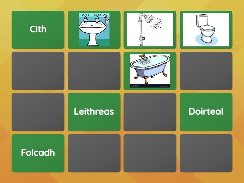 Bathroom matching game - Parejas