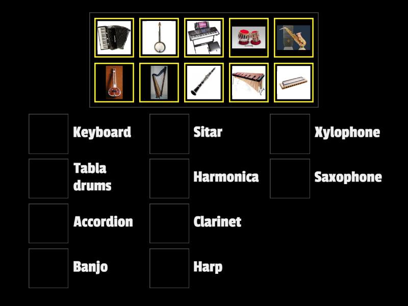 Match the pictures with the right names - Match up