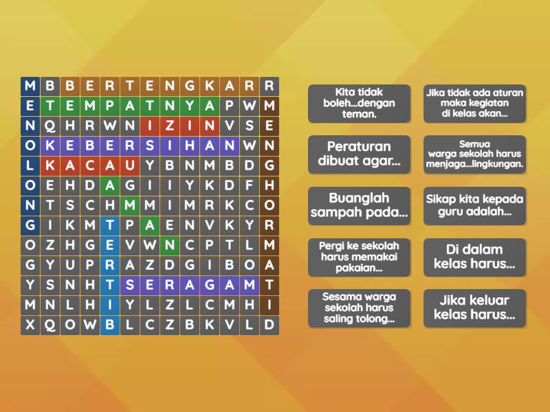 KOTAK TEKA-TEKI SILANG - Wordsearch