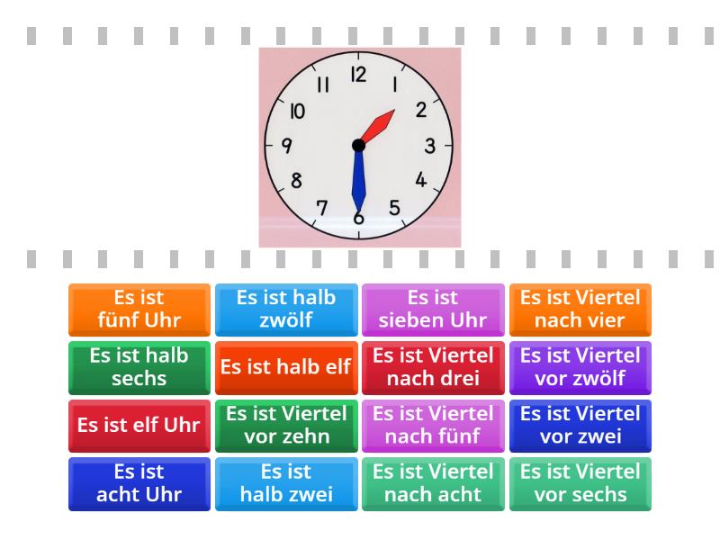 die Uhr - Find the match