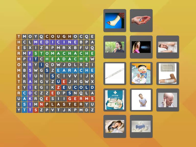 Primary 4 LETS Get Well Soon - Wordsearch