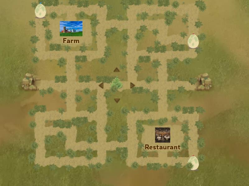 Places of a town maze - Maze chase