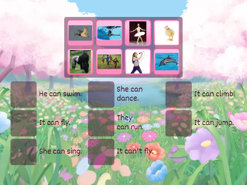 AS1 Unit 5 can / can't - Match up