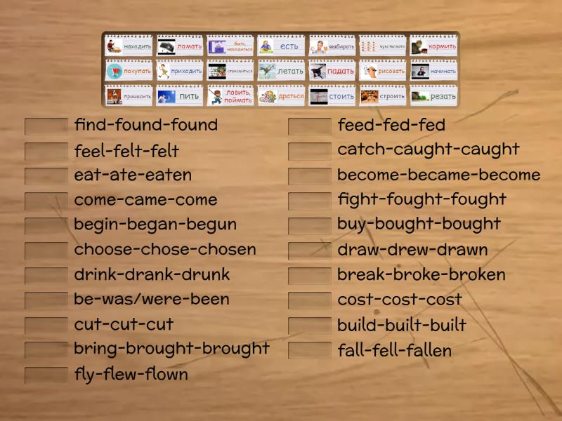 Irregular Verbs Set 2 - Match up