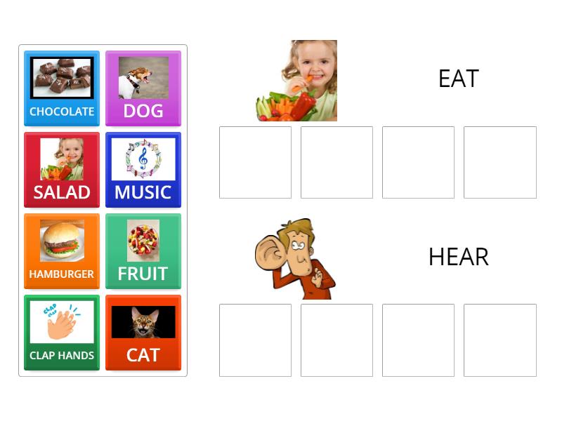 THINGS WE EAT AND HEAR - Ordenar por grupo