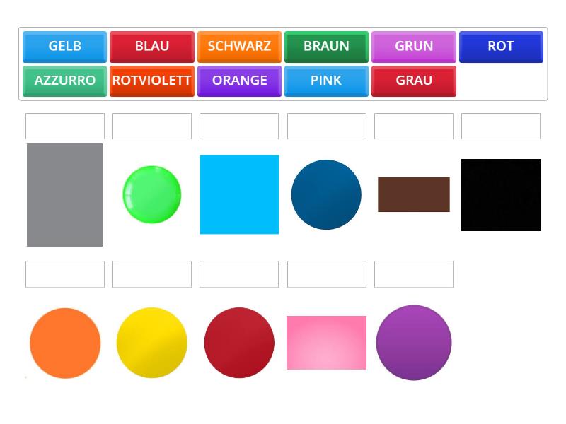 COLORI IN TEDESCO - Match up