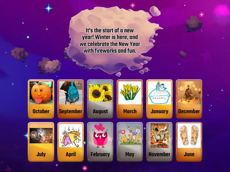 Guess the month! - Find the match