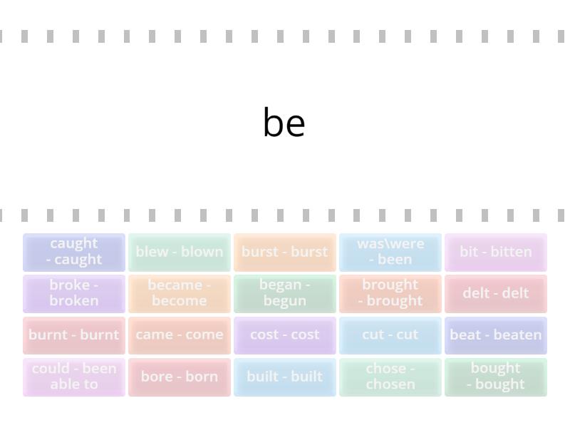 Irregular verbs 1-20 - Find the match
