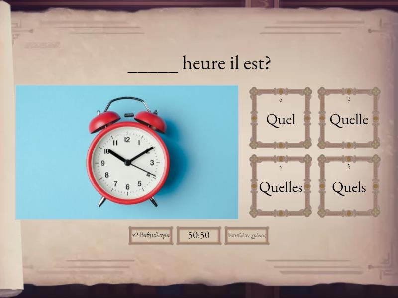 L' adjectif interrogatif "quel" - Gameshow quiz