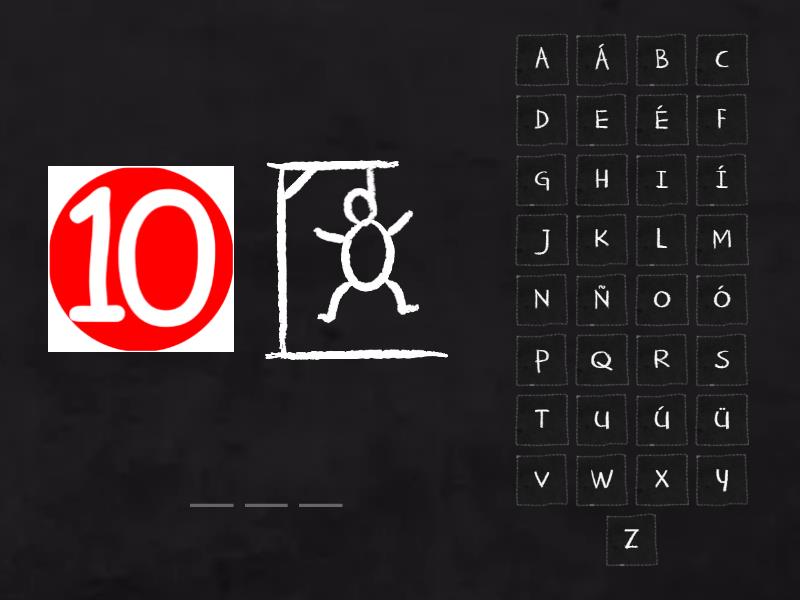 Numbers 1 - 10 - Hangman
