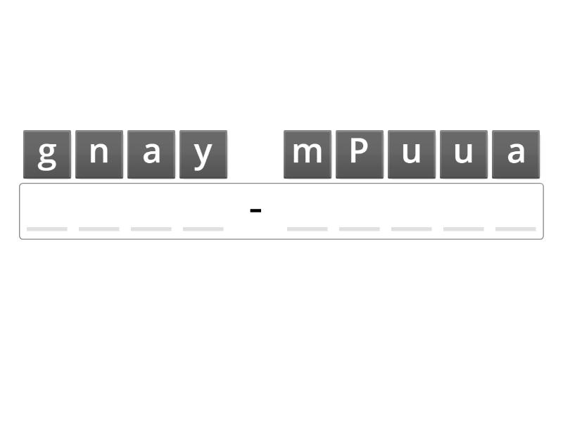 - Anagram
