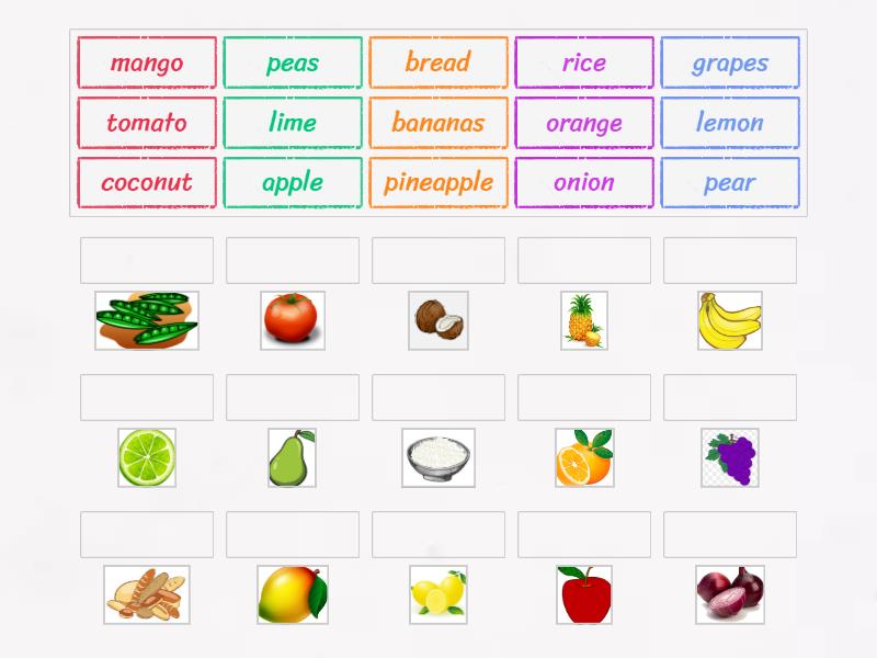 Starters Food 1 - Match up