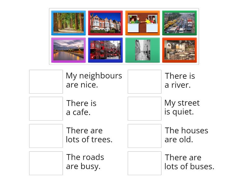 My area - sentences match - Match up