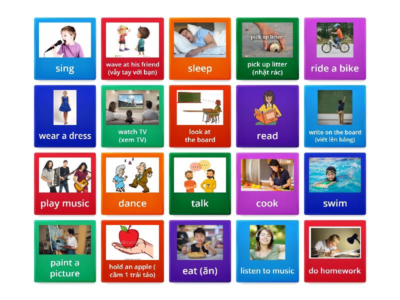 STARTERS // Verb -> Verb-ING - Fichas giratorias