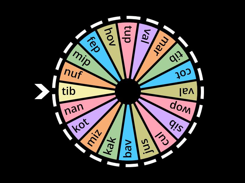 Nonse Word Fluency - Random wheel