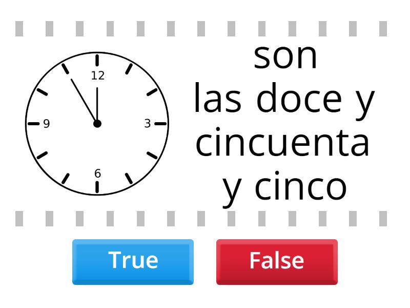 Time - True or false