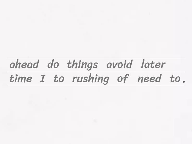 Karolina – vocabulary revision (2) - Unjumble