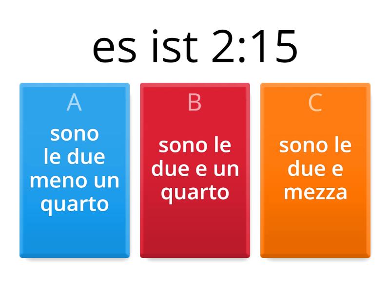 che ore sono - Quiz