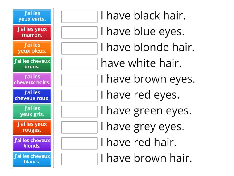 Les yeux et les cheveaux - Match up