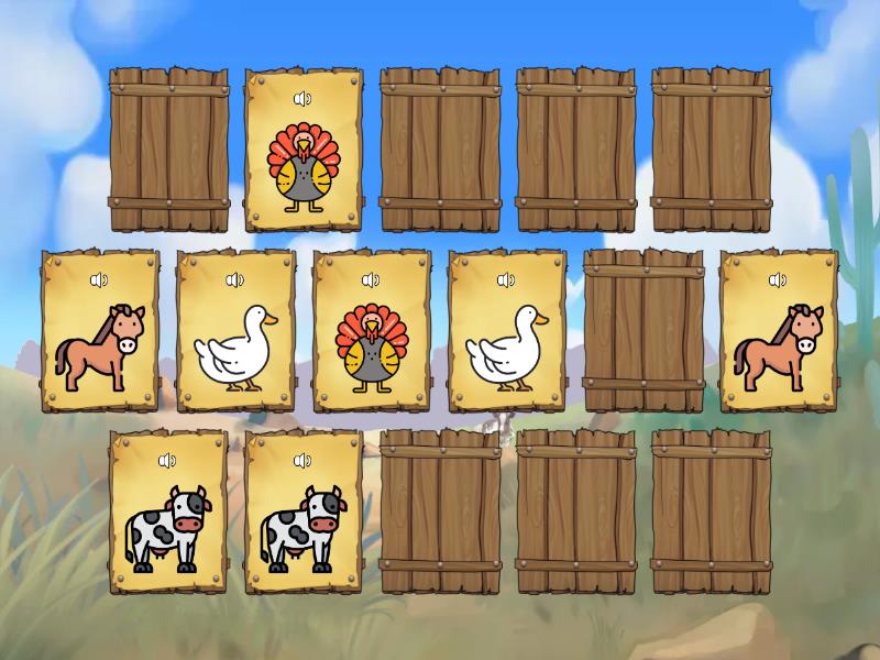 Farm animals pairs - Matching pairs
