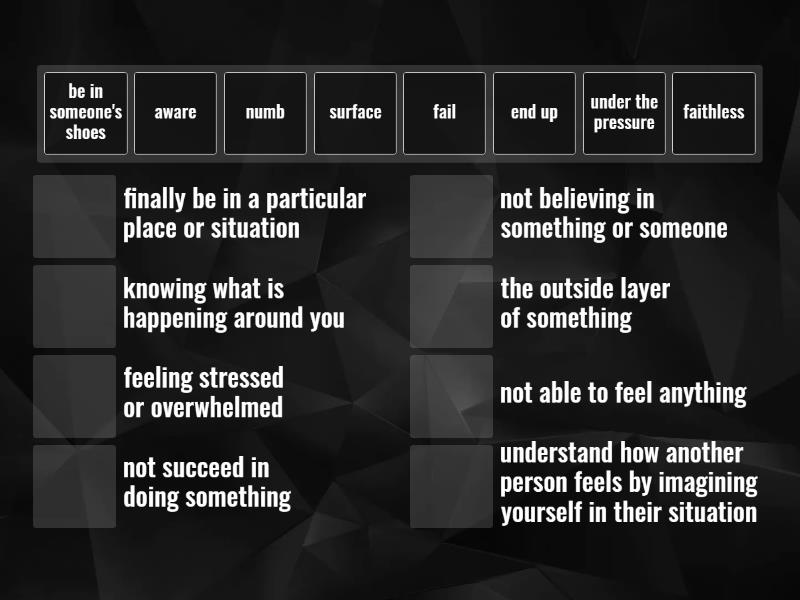 Numb Vocabulary match - Match up
