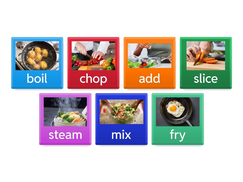 cooking words - Flip tiles