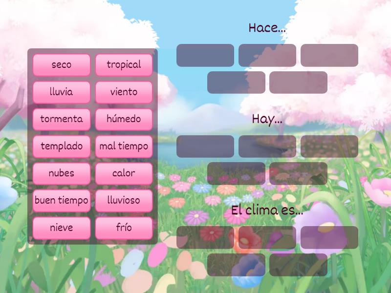 El clima. - Group sort