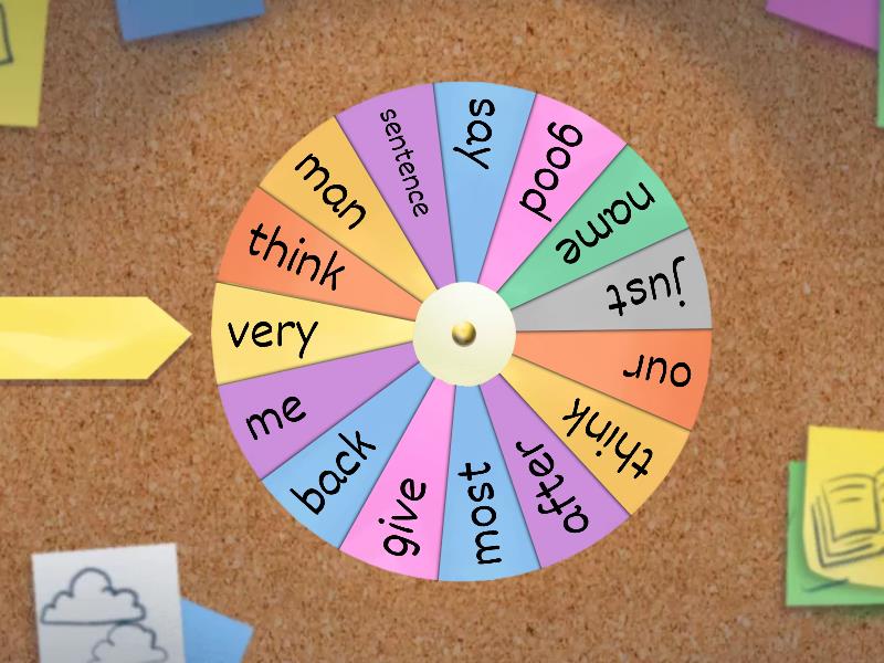 Most Common Word List 12 - Random wheel